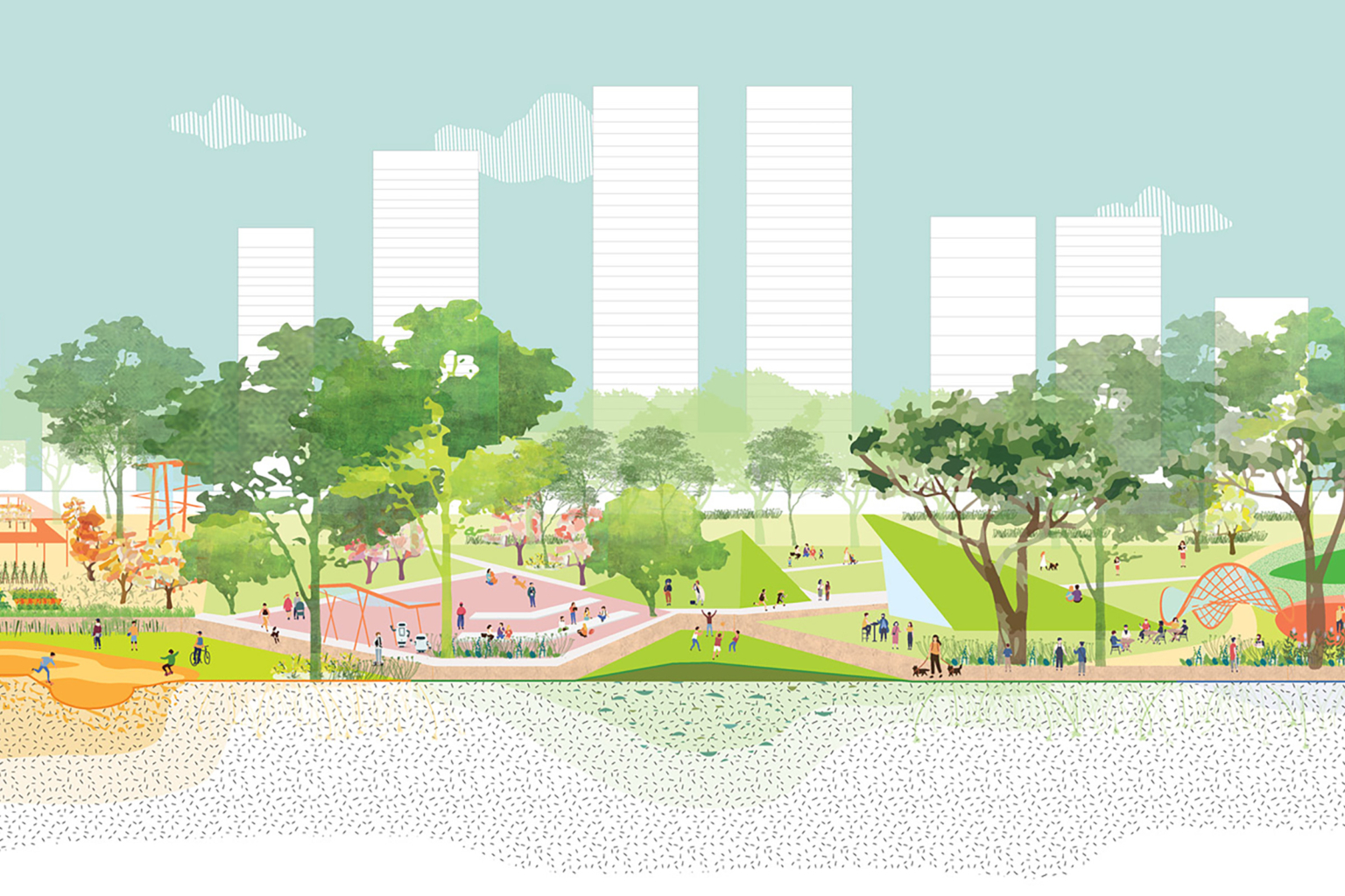A cool park for a booming city
