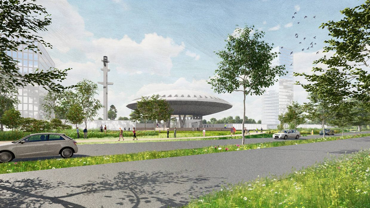 Panorama Evoluon cluster