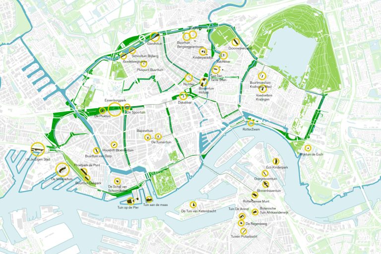 The Food Garden connects to a network of urban nature and urban agriculture